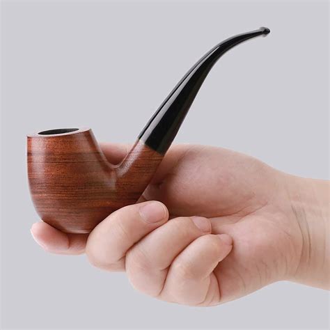 Jp Freesun天然木パイプ 喫煙具セット 木製喫煙パイプ タバコパイプ 煙管 シガー スタンド付き 耐高温 心を