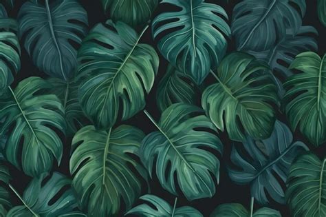 Premium Ai Image Tropical Plants Background Neural Network Ai Generated