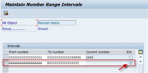 solved number range for material type sap community