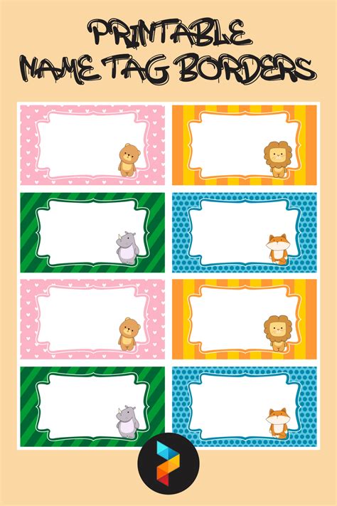 10 Best Free Printable Name Tag Borders