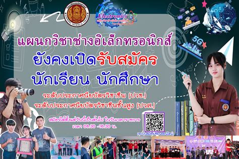 📢แผนกวิชาช่างอิเล็กทรอนิกส์ วิทยาลัยเทคนิคแม่วงก์