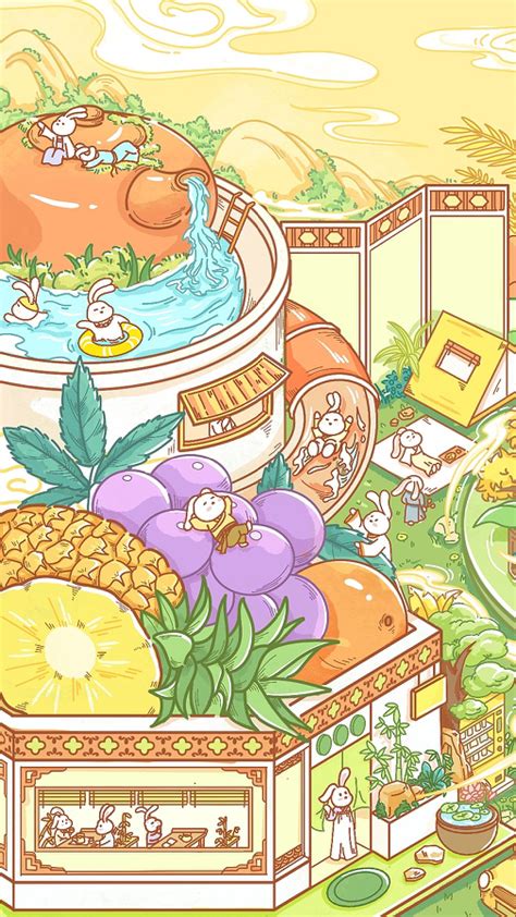 兔兔世界｜彩色版本治愈插画练习yiyil 站酷zcool