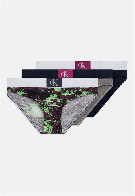 Calvin Klein Underwear 3 Pack Slip Greenschwarz Zalandoat