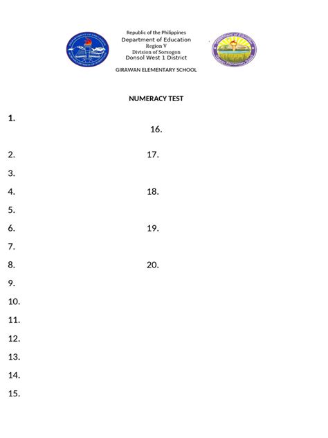 Answer Sheet Pretest Pdf