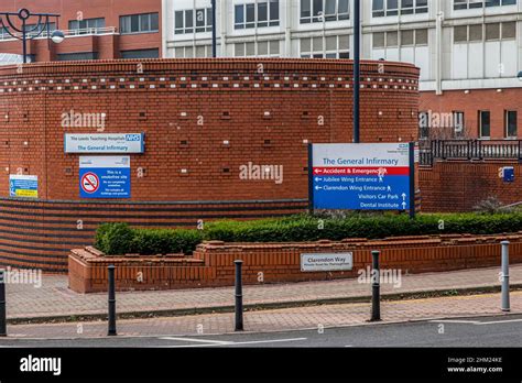 Leeds Uk 24 January 2022 Leeds General Infirmary Nhs Hospital