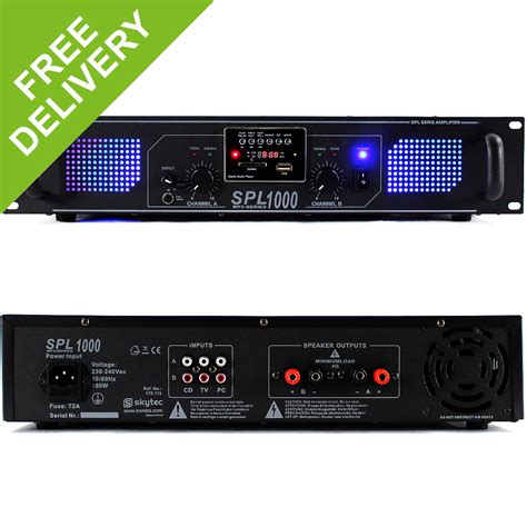 Skytec Spl1000 Professional Audio Mp3 Usbsd Dj Disco Pa Power