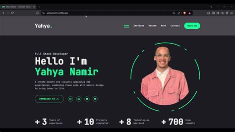 nextjs portfolio webdevelopment frontend react tech yahya namir