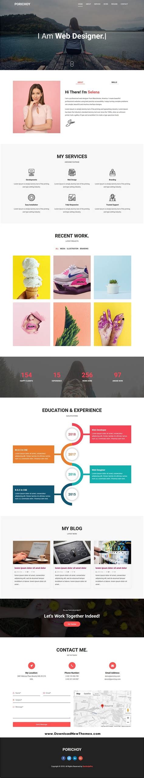 Porichoy Multipurpose Personal Portfolio Html Template Website
