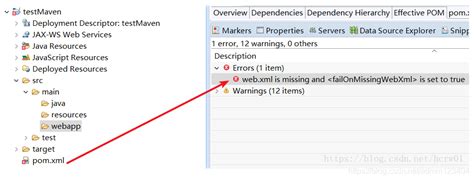 eclipse解决新建maven工程没有webapp文件夹和web xml的问题 eclipse web service打包没有web文件夹