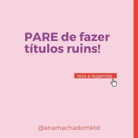 A Pink Book Cover With The Words Pare De Fazer Titulos Runs