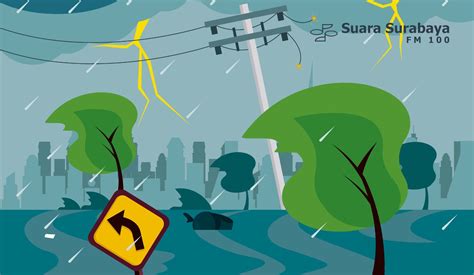 Bmkg Juanda Waspadai Potensi Cuaca Ekstrem Di Wilayah Jatim 31 Oktober