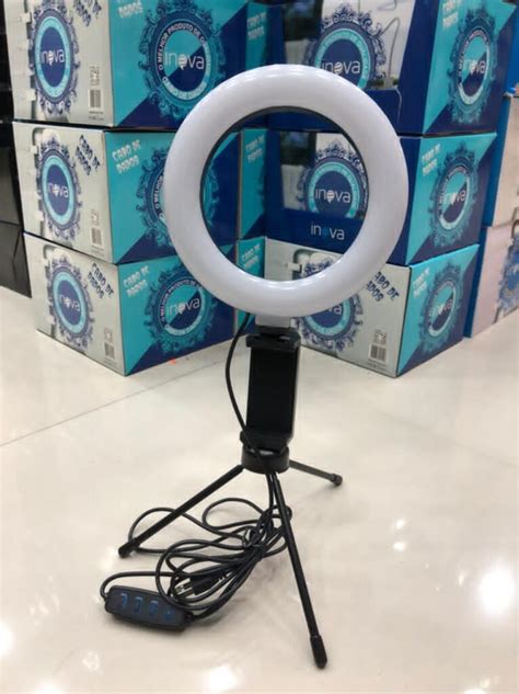 Kit Ring Light 6 Polegadas Com Tripe Da Mesa Com Suporte De Celular Wzh Eletronico