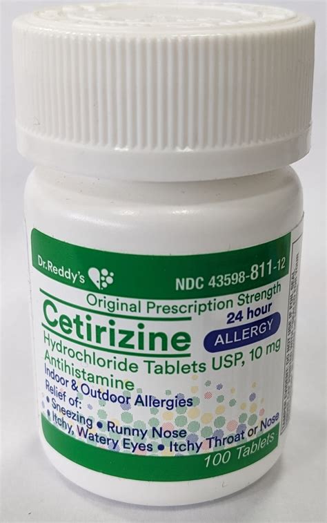 Buy Dr Reddys Cetirizine Hcl 10mg Tablets 100ct Online Healthwarehouse