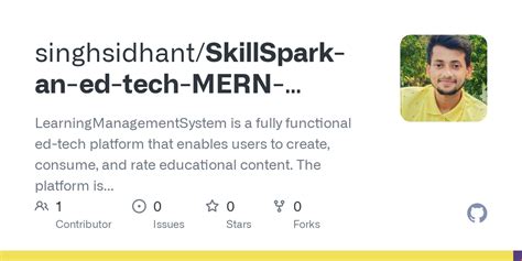 Github Singhsidhantskillspark An Ed Tech Mern Platform