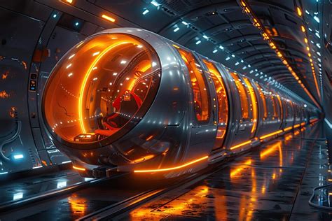hyperloop pod in a test tunnel illustrating nextgen rapid transit