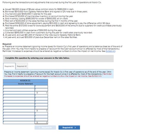 Solved Following Are The Transactions And Adjustments That