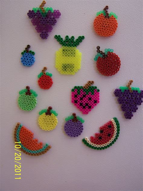 Fruit Bookmarks Perler Bead Art Iron Beads Perler Bead Patterns Porn