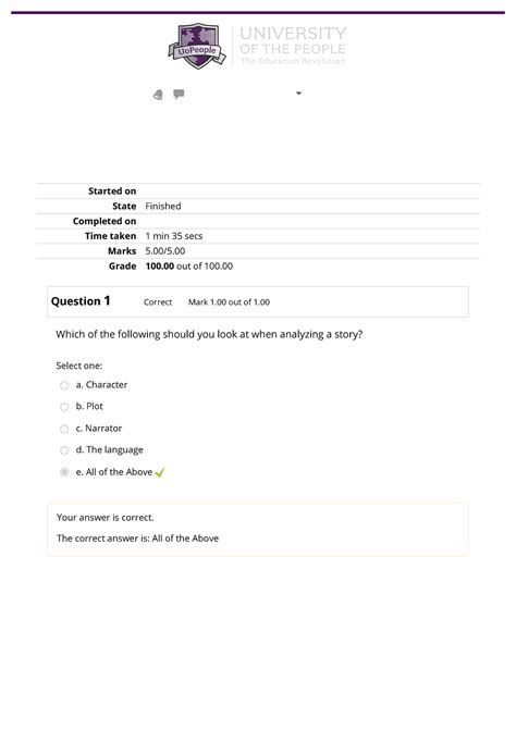 Self Quiz Unit 1 Attempt Review Started On State Finished Completed On Time Taken 1 Min 35