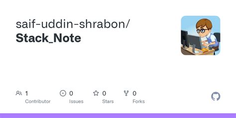 GitHub Saif Uddin Shrabon Stack Note