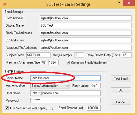 Smtp Server Name