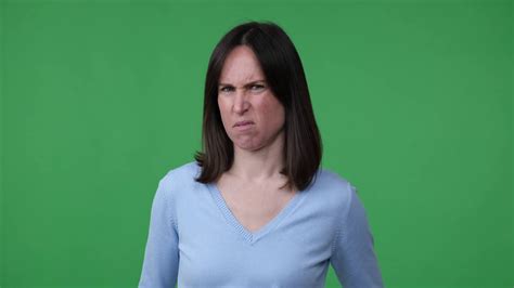 Woman Disgusted Reaction Over Green Stock Footage Sbv 347689299