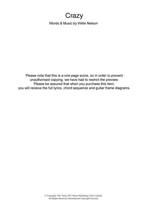 Crazy By Patsy Cline Guitar Chords Lyrics Guitar Instructor