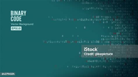 Binary Code Background Vector Algorithm Binary Data Code Decryption And