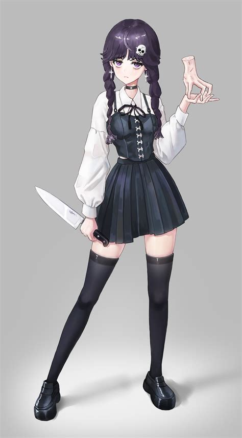 I Tried Wednesday Fanart In Anime Style Rwednesday