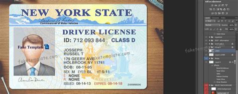 Fully Editable Ny New York Driving Licence Psd Template