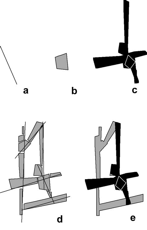 ways of representing space a axial lines b convex space c