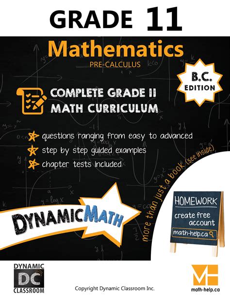 Dynamic Math Workbook For Grade 11 Aligned To The Bc Curriculum