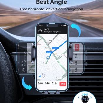 TOPK D36 G Universal Car Phone Holder With Hook Clip Air Vent Car Mount