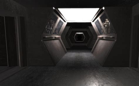 Creepy Spaceship Corridor By Redvampyr On Newgrounds