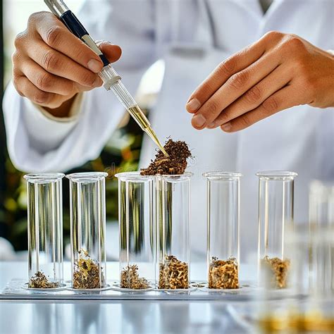 Scientist Performing Extraction Of Plant Samples In Laboratory Setting