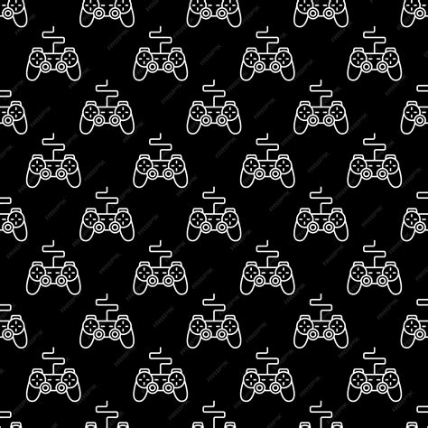 Premium Vector Game Controller Or Gamepad Seamless Pattern
