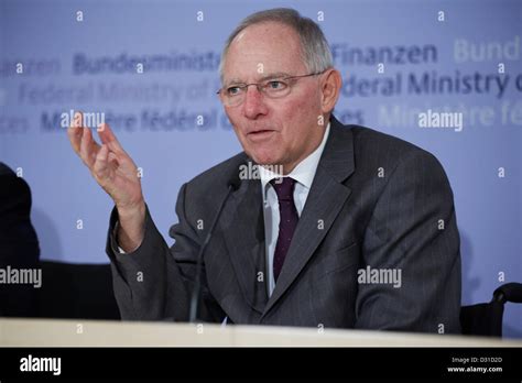 Berlin Monday 6th February 2013 German Fm Wolfgang Schäuble Give A Press Conference At Bmf