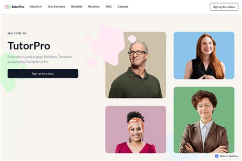 TutorPro Webflow HTML Website Template Webflow