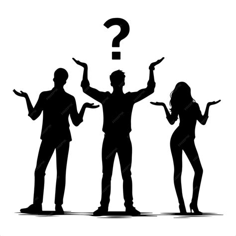 Ilustración Vectorial De La Silueta De Una Persona Preguntándose Sobre