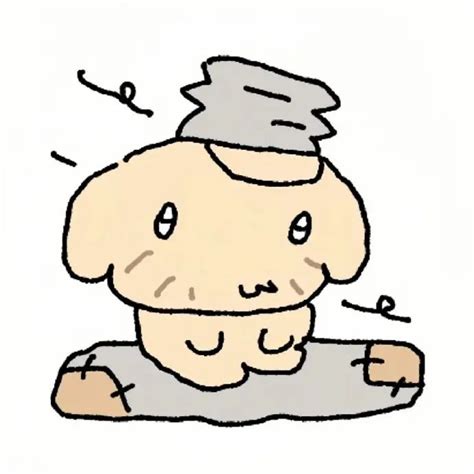 呆萌卡通角色一脸无奈，头顶冒烟尽显委屈可爱 柔软的棕色土豆蛋糕 小狗表情包表情包图片动图 求表情网斗图从此不求人