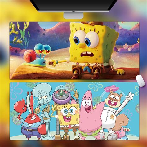 Spongebob Squarepants Mouse Pad Oversized Cute Anime Pie Big Star Octopus Brother Office
