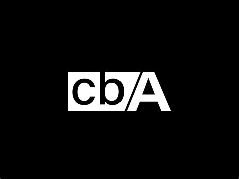 Cba Logo And Graphics Design Vector Art Icons Isolated On Black
