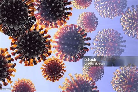 코로나바이러스 분자는 프레임 필드에 분포한다 현미경 사진 전염병 바이러스 감염의 개념과 생명의 위험 건강 관리 세포의 3d 그림 2020년에 대한 스톡 사진 및 기타 이미지