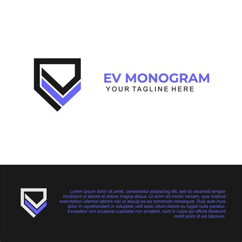 Premium Vector Ev Monogram Logo