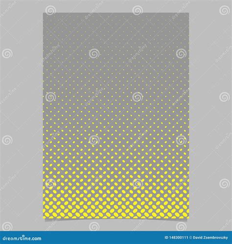 Retro Halftone Ellipse Pattern Flyer Template Vector Brochure Background Stock Vector