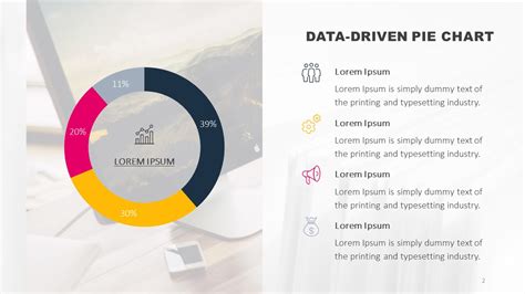 Data Driven Pie Charts Powerpoint Template Slides Library