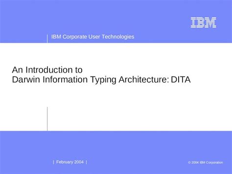 Ppt An Introduction To Darwin Information Typing Architecture Dita