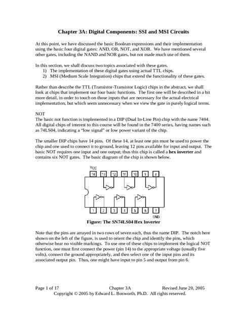 Digital Components Ssi And Msi Circuits Computer Organization Cpsc