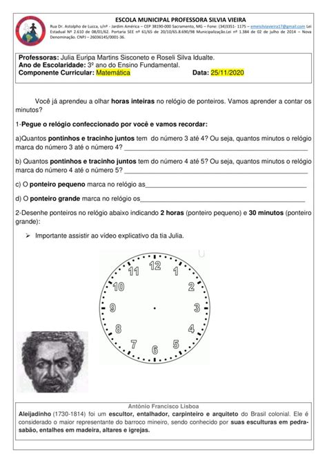 º ANO PLANO DE AULA E ATIVIDADES CONCLUSIVAS DE MATEMÁTICA Cuca Super legal Educação