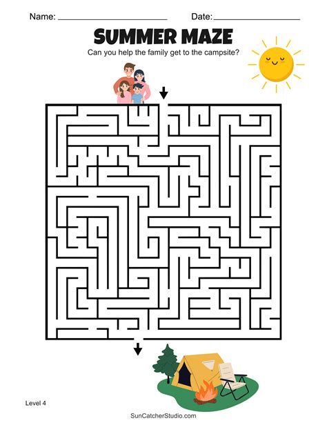 Free Printable Summer Maze Worksheets And Puzzles Free Printables