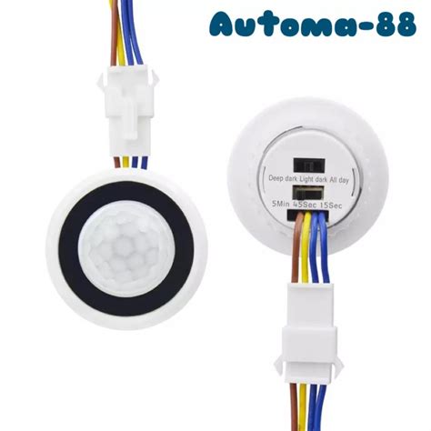 Jual Saklar Otomatis Sensor Gerak Motion Pir Detector 220v Ac 220 Volt